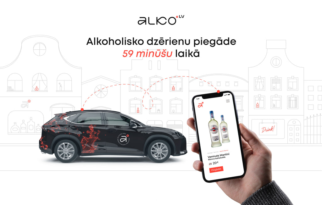 ALKO.LV ātrās alkoholisko dzērienu piegādes veikals